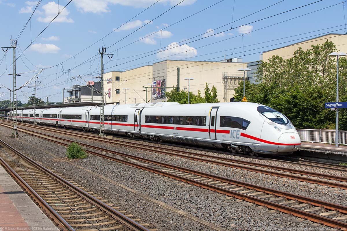 Ice 3neo Baureihe 408 Im Bahnhof Siegburg Bonn © 16 06 2023 Andre Werske